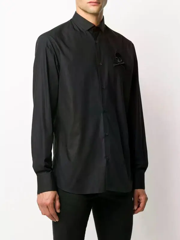 Philipp Plein Embroidered Skull Shirt
