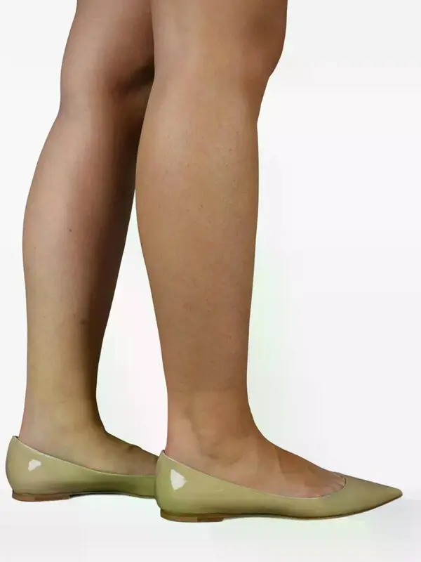 JIMMY CHOO Alina Pointed-toe Ballet Flats
