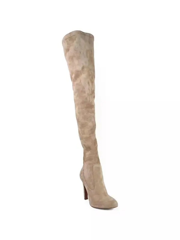 Ralph Lauren Almond Toe Thigh-high Boots