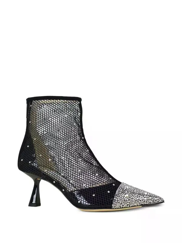 JIMMY CHOO Crystal-embellished Mesh Boots