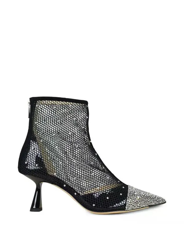 JIMMY CHOO Crystal-embellished Mesh Boots