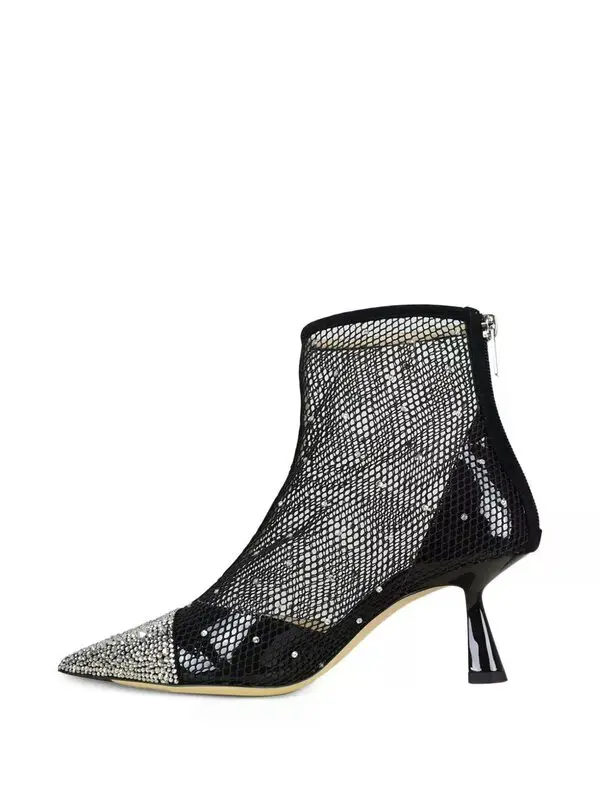 JIMMY CHOO Crystal-embellished Mesh Boots