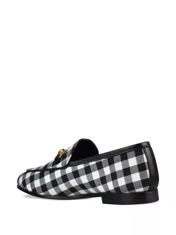 Gucci Horsebit Gingham Loafers