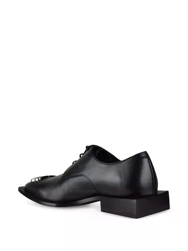 Balenciaga Logo Square Toe Derby Shoes