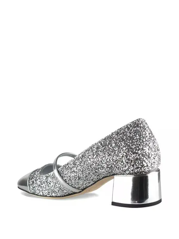 JIMMY CHOO Sequin Pearl Strap Pumps