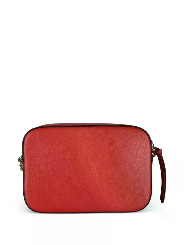 JIMMY CHOO Logo Chain Leather Shoulder Bag - Red