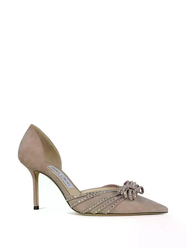 JIMMY CHOO Crystal-embellished Bow Detail Pumps