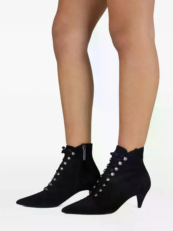 Saint Laurent Mid Heel Pointed Toe Boots