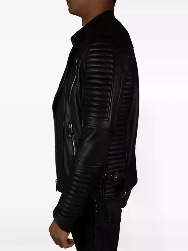 Philipp Plein Biker Jacket With Zip Closure