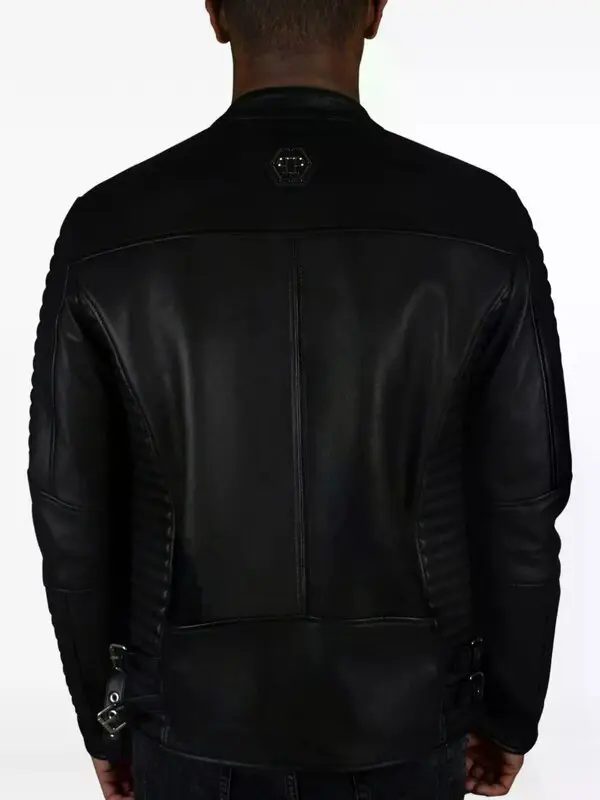 Philipp Plein Biker Jacket With Zip Closure