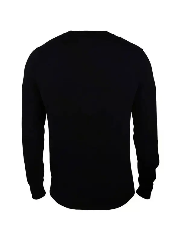 Play Comme Des Garcon V-neck Heart Detail Sweater - Black