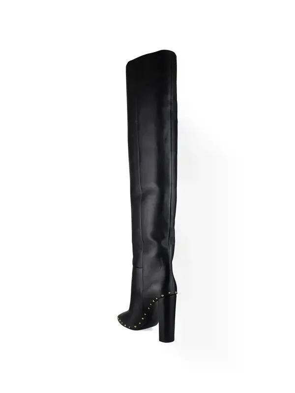 Saint Laurent Pointed-toe Leather Boots