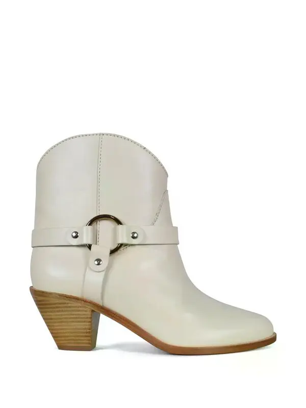 FRANCESCO RUSSO Santiag Leather Boots