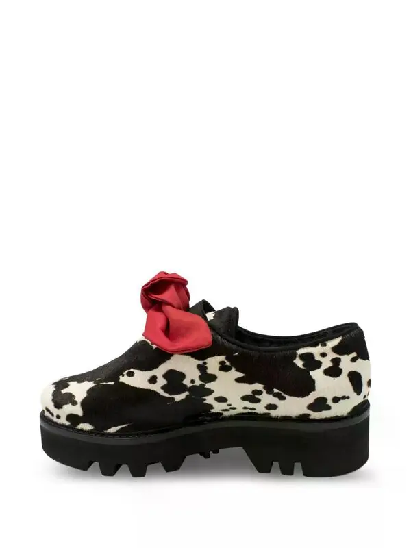 Walter Steiger Spotted Bow Loafer With Serrated Sole