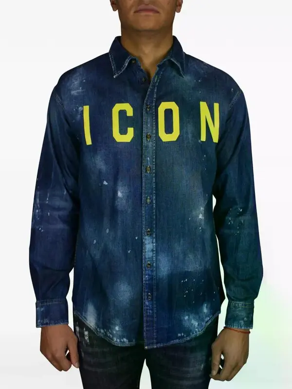 Dsquared2 Icon-print Denim Shirt
