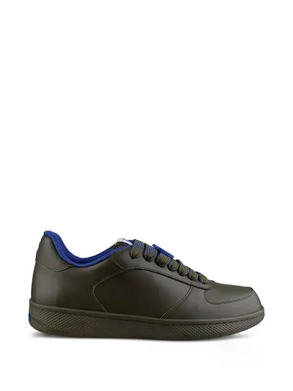 Burberry Logo Patch Leather Sneakers