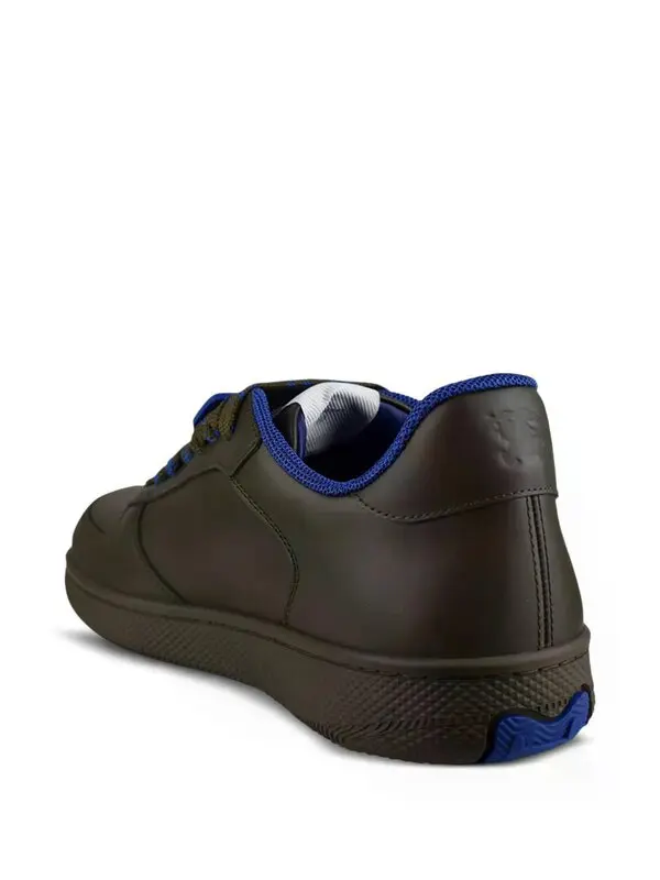 Burberry Logo Patch Leather Sneakers