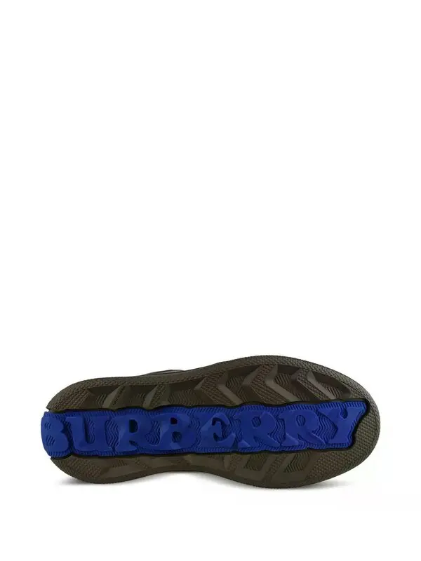 Burberry Logo Patch Leather Sneakers