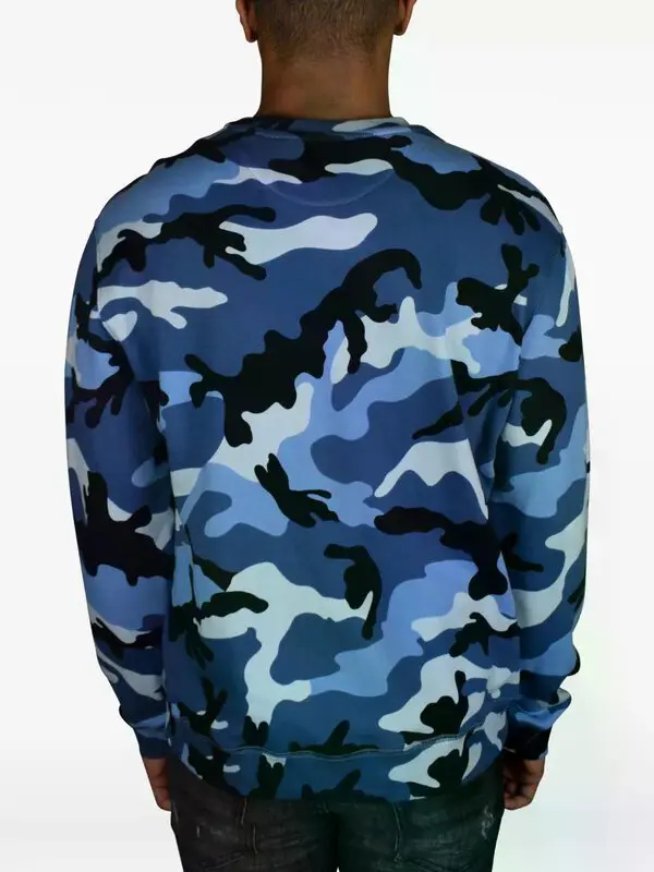 Valentino Garavani Camouflage Cotton Sweatshirt - Blue