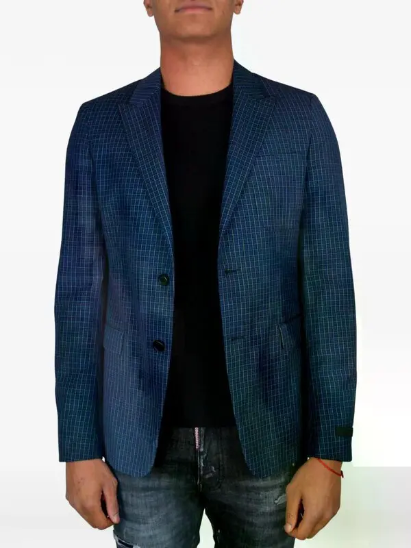 Prada Checkered Button Blazer