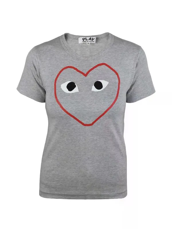 Comme Des Garçons Heart Print Cotton T-shirt