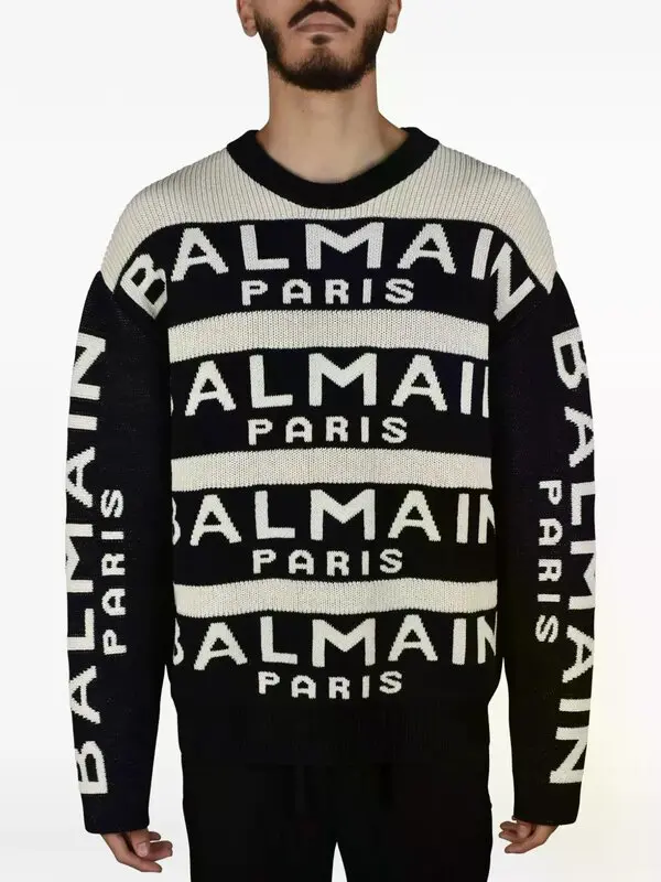 Balmain Logo Embellishment Sweater