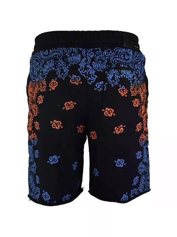 Amiri Bandana-print Logo-patch Shorts