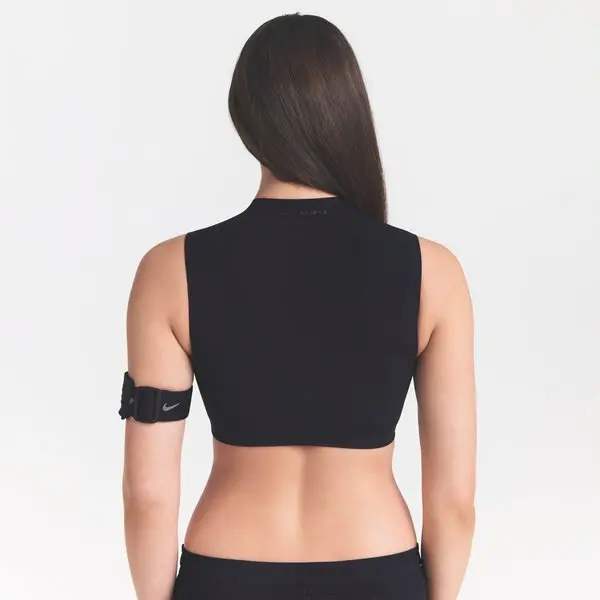 SKIMS Mock Neck Bra Top | Black | | Nike Studio Stretch