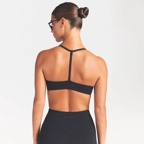 SKIMS T Back Triangle Bra | Black | | Nike Studio Stretch - Obsidian