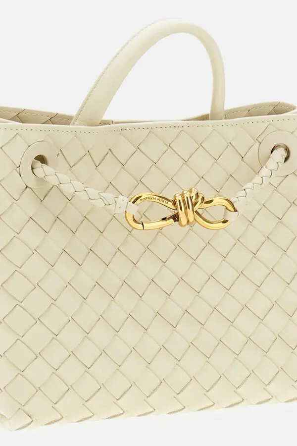 Bottega Veneta Small Andiamo Bag - White