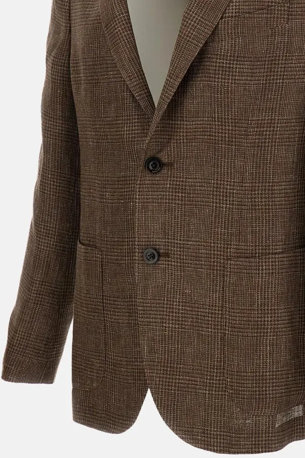 Boglioli K Jacket In Linen - Brown