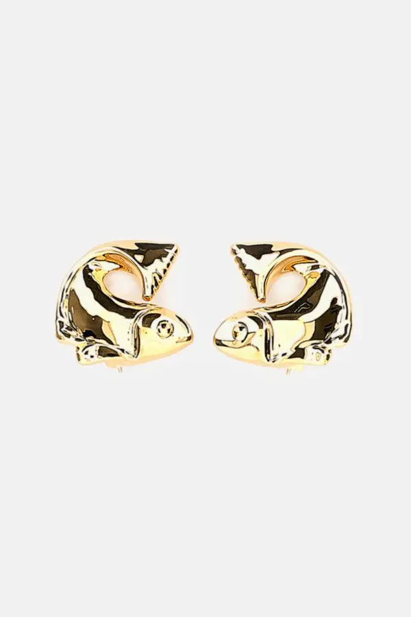 Jacquemus Plated Brass Fish Earrings - Gold