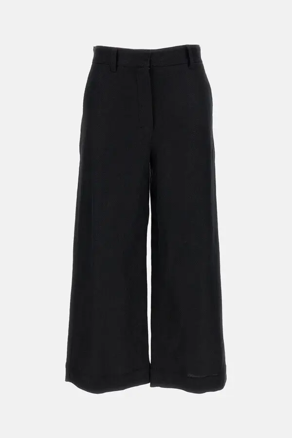 Max Mara Cotton Stretch Linen Blend Trousers