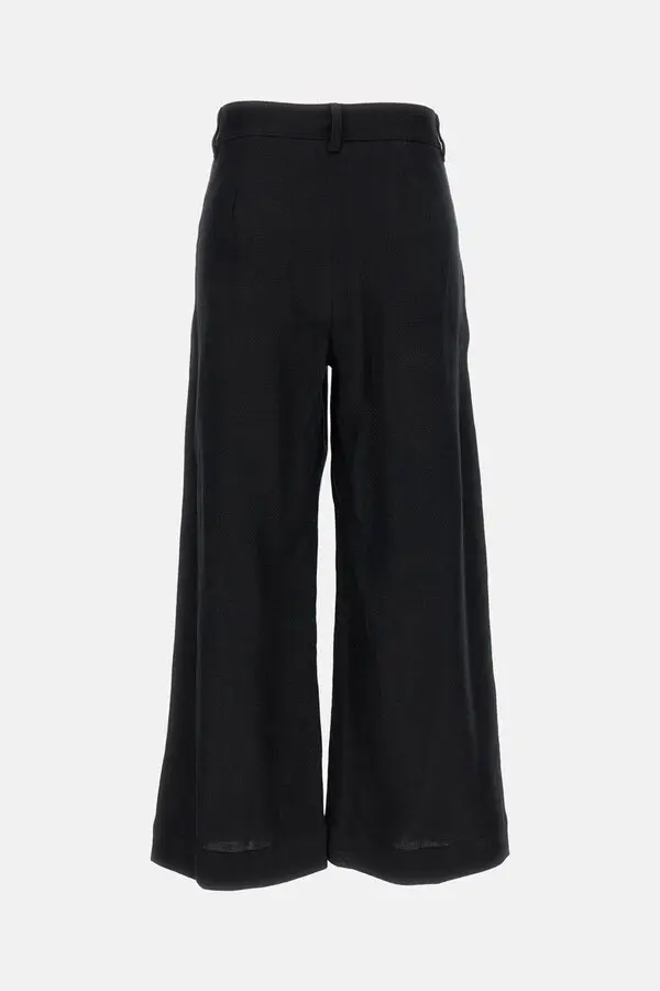 Max Mara Cotton Stretch Linen Blend Trousers