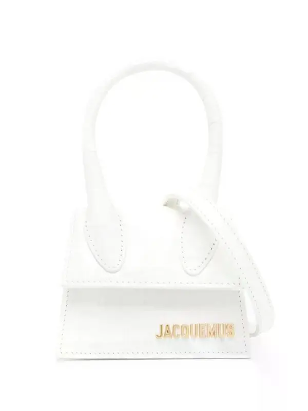 Jacquemus Le Chiquito Crocodile-embossed Mini Bag - White