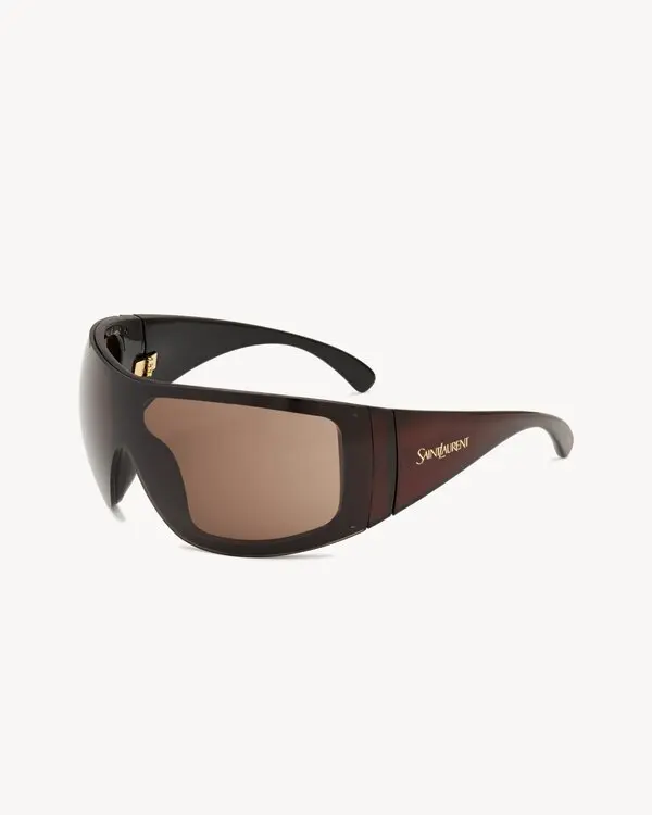 Saint Laurent Sl 914 Oversized Aviator Sunglasses - Brown