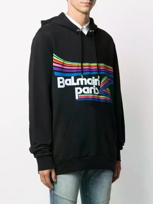 Balmain Logo-print Drawstring Hoodie