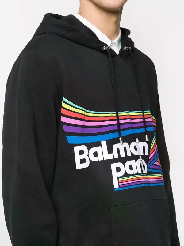 Balmain Logo-print Drawstring Hoodie