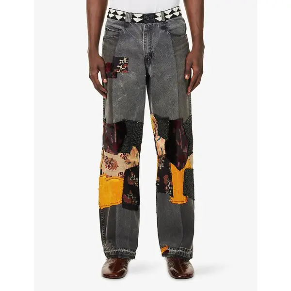 KARTIK RESEARCH Manali Patchwork Denim Trousers