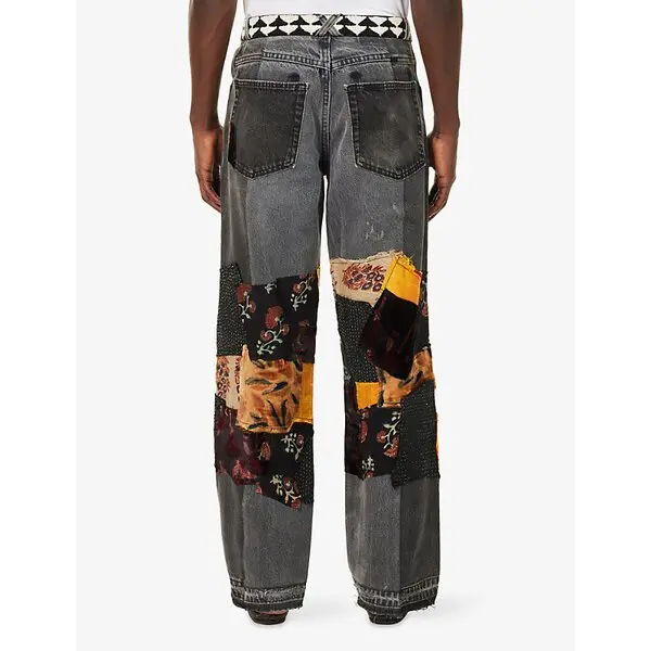 KARTIK RESEARCH Manali Patchwork Denim Trousers