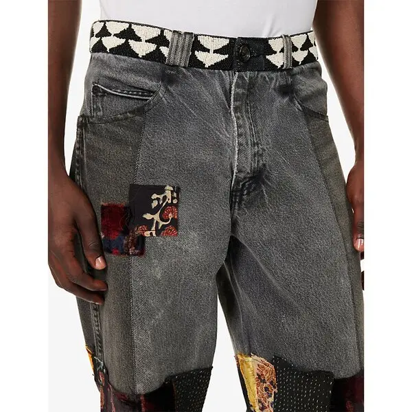 KARTIK RESEARCH Manali Patchwork Denim Trousers