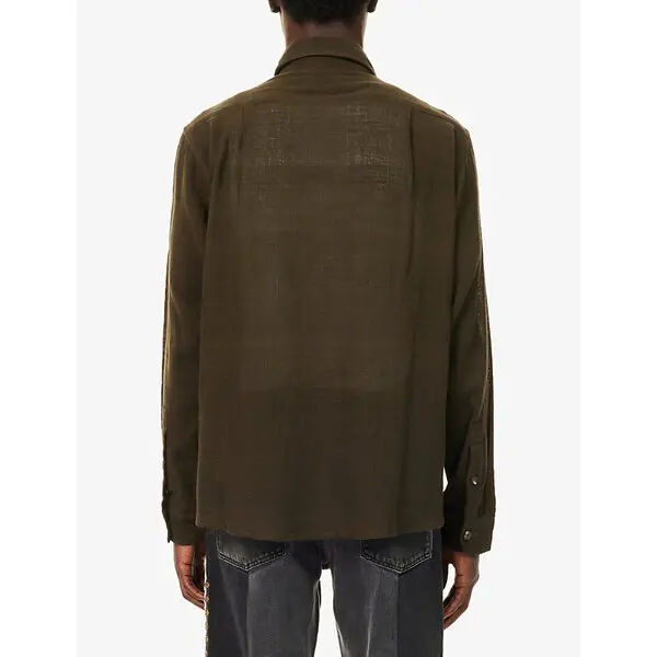 KARTIK RESEARCH Double Layer Bead Embroidered Cotton Shirt