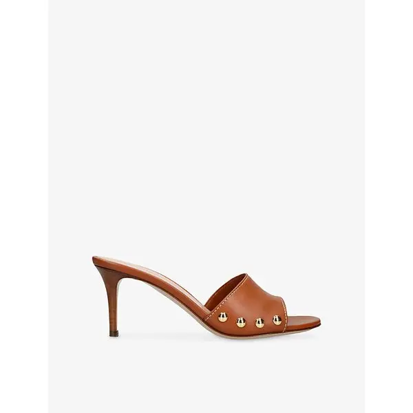 GIANVITO ROSSI Studded Leather Mules