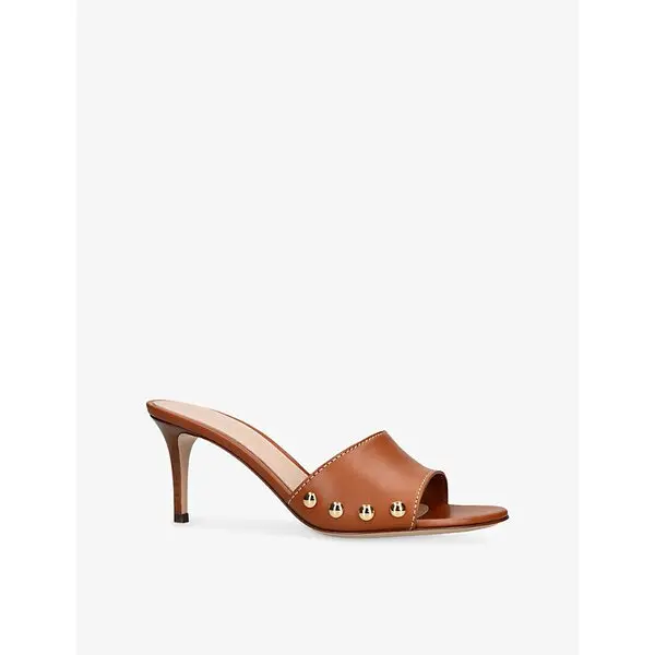 GIANVITO ROSSI Studded Leather Mules