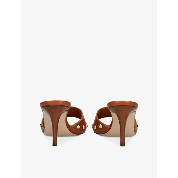 GIANVITO ROSSI Studded Leather Mules