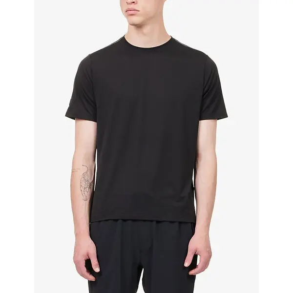 Vuori Current Tech Stretch-woven T-shirt - Black