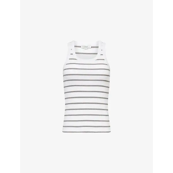 Vince Striped Sleeveless Knit Top