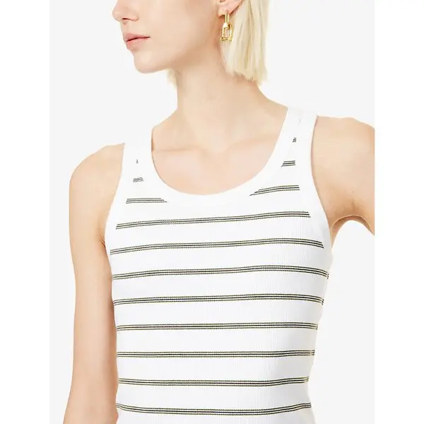 Vince Striped Sleeveless Knit Top