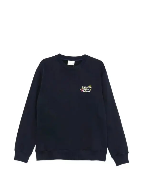 Drole De Monsieur Floral-print Crew Neck Sweater