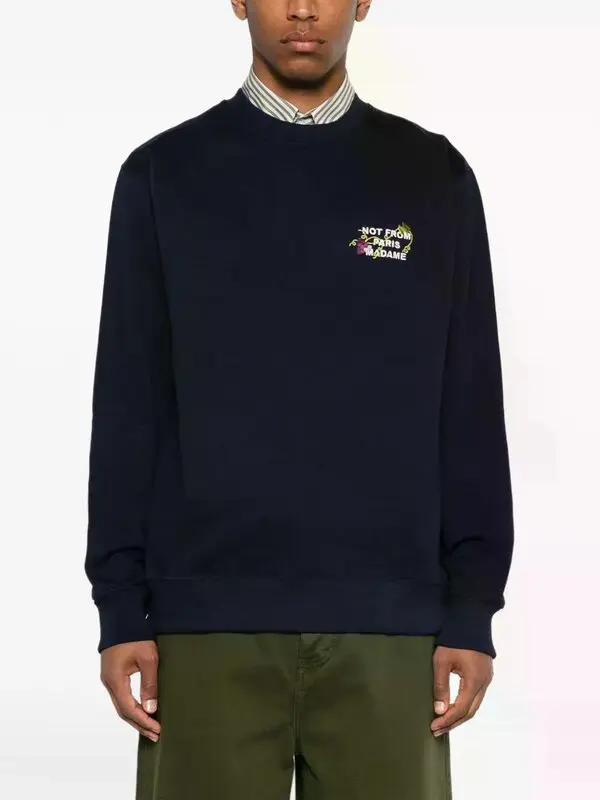 Drole De Monsieur Floral-print Crew Neck Sweater